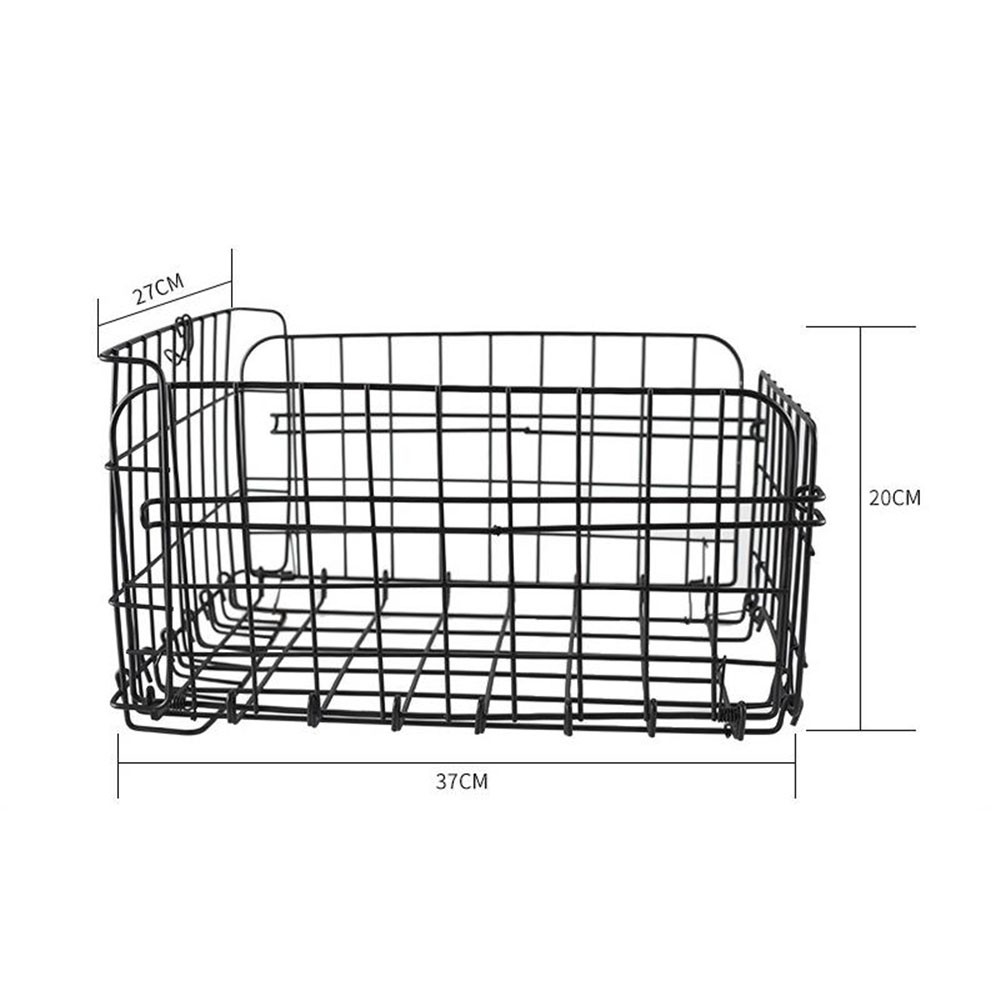 Panier vélo arrière pliable en acier inoxydable • Le Comptoir du Panier