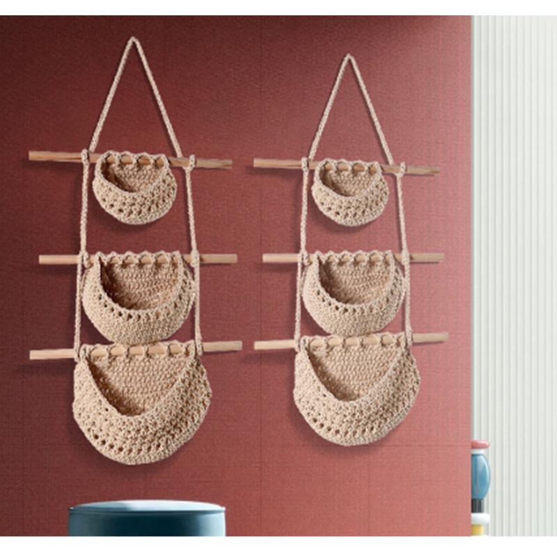 Panier mural de rangement à trois niveaux • Le Comptoir du Panier