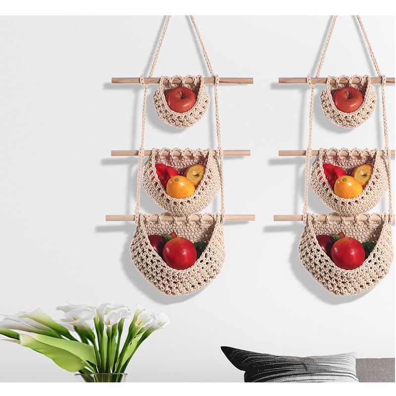 Panier mural de rangement à trois niveaux • Le Comptoir du Panier