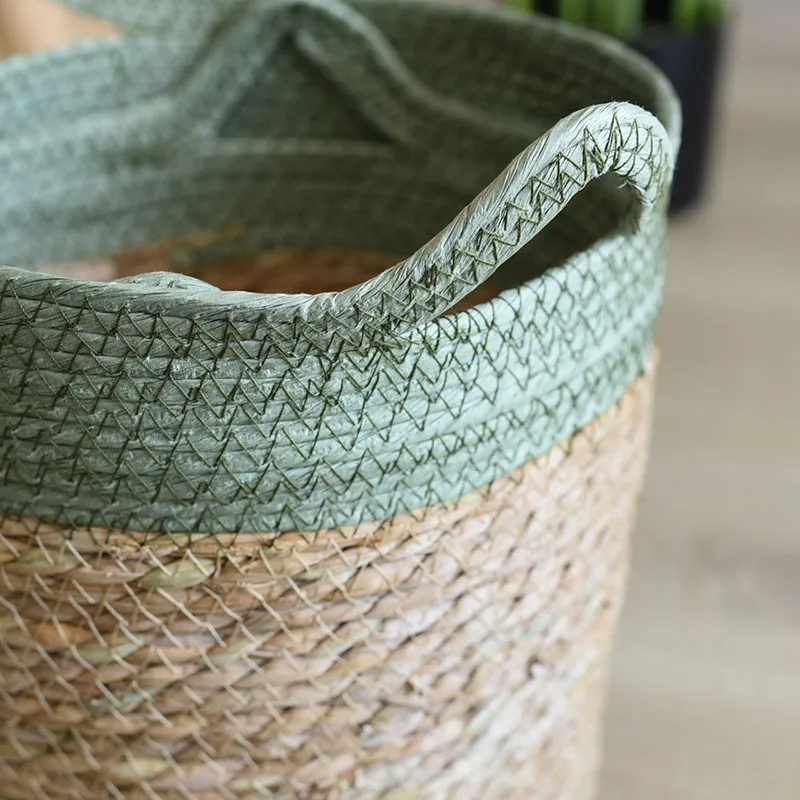 Panier cache pot en osier style artisanal • Le Comptoir du Panier